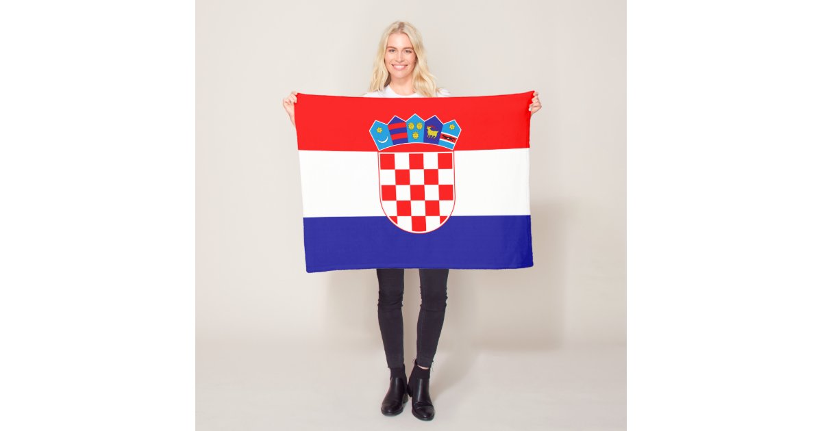 National flag of Croatia Zastava Hrvatske small Fleece Blanket | Zazzle