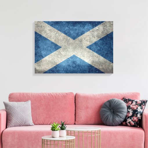 National flag of Scotland, Vintage version Canvas Print | Zazzle