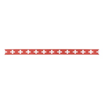 National Flag of Switzerland Satin Ribbon | Zazzle