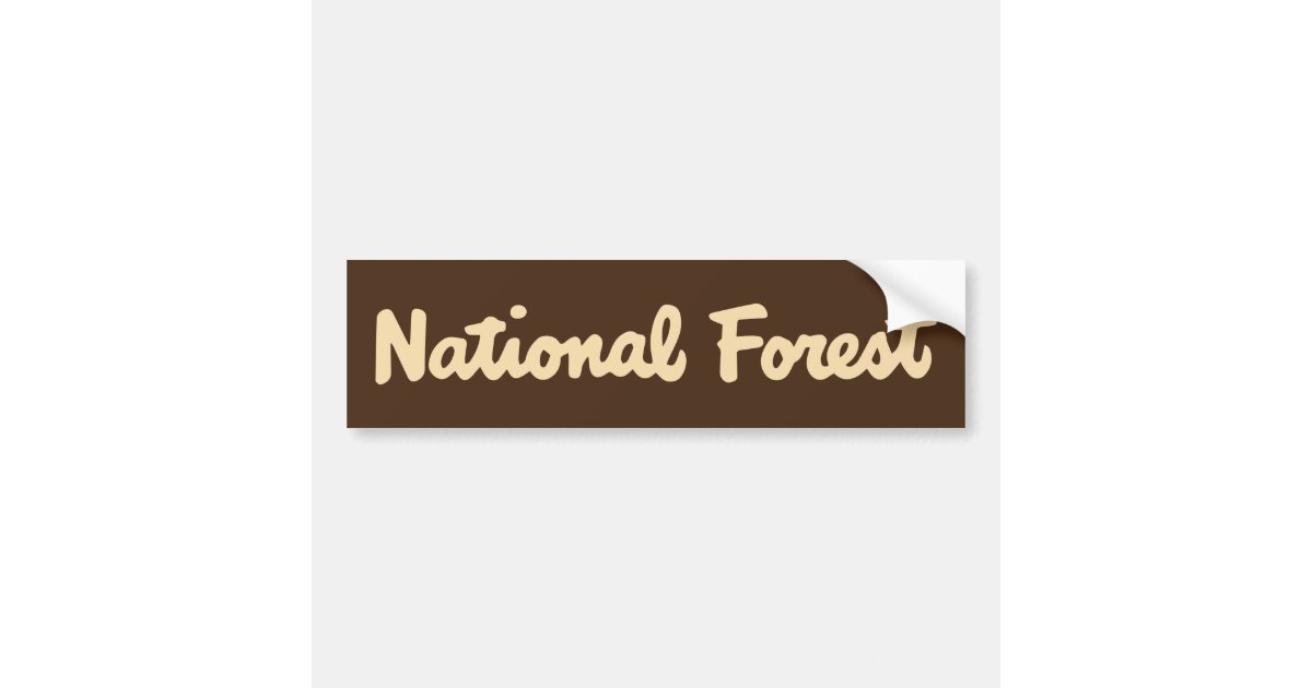 National Forest Bumper Sticker | Zazzle