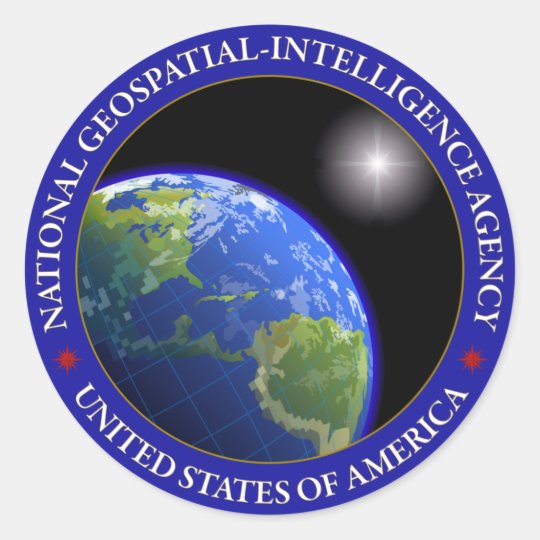 National Geospatial-Intelligence Agency Classic Round Sticker | Zazzle.com