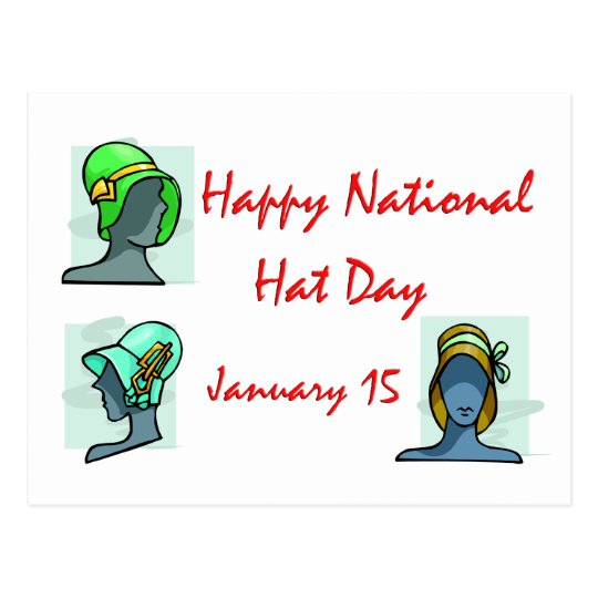 National Hat Day January 15 Postcard | Zazzle.com