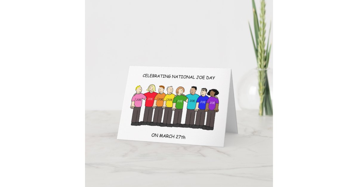 National Joe Day March 27th Card | Zazzle