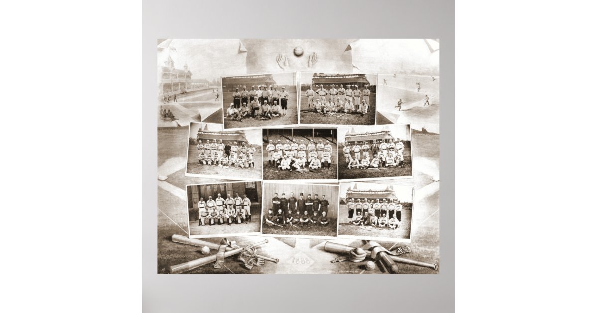 National League Baseball 1888 Poster | Zazzle