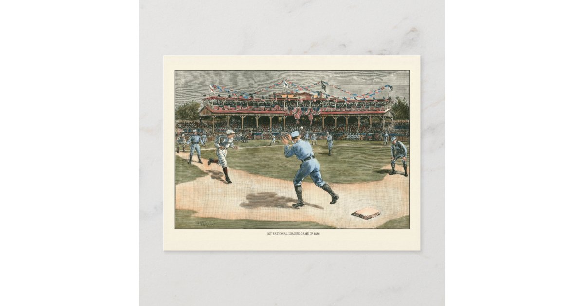 National League Baseball Game 1886 Postcard | Zazzle