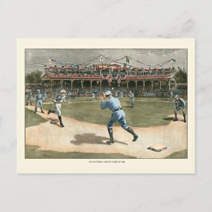 National League Baseball Game 1886 Postcard | Zazzle.com