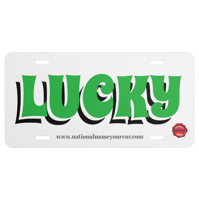 National Name Your Car customizable License Plate | Zazzle