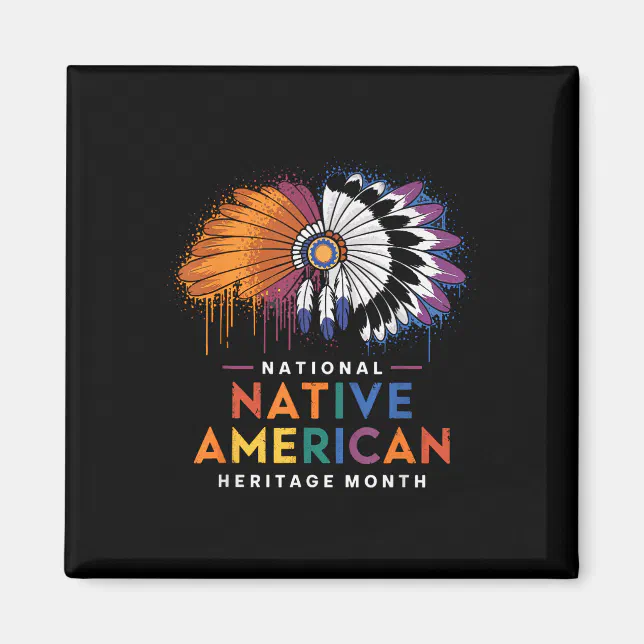 National Native American Heritage Month Heart Magnet | Zazzle