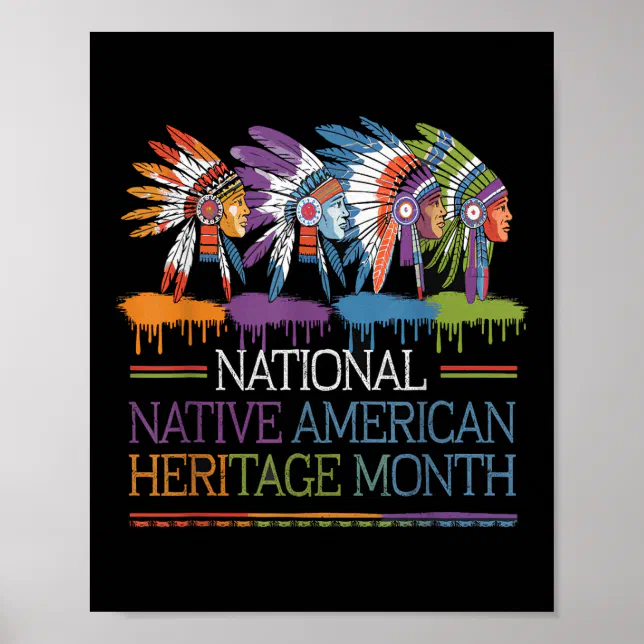 National Native American Heritage Month Heart Poster | Zazzle