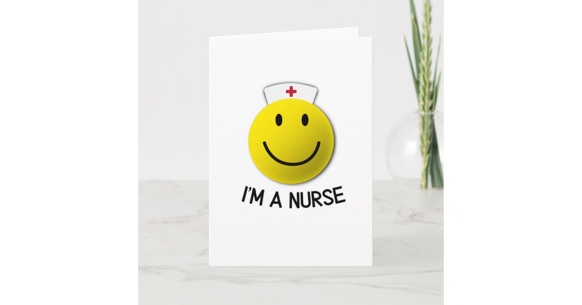 National Nurses Day I'm A Nurse Emoji Card | Zazzle