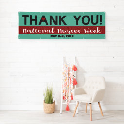 National Nurses Week Thank You Banner | Zazzle