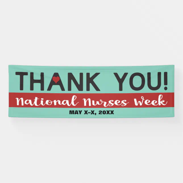 National Nurses Week Thank You Banner | Zazzle