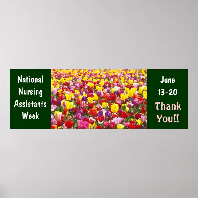 National Nursing Assistants Week poster Thank You | Zazzle