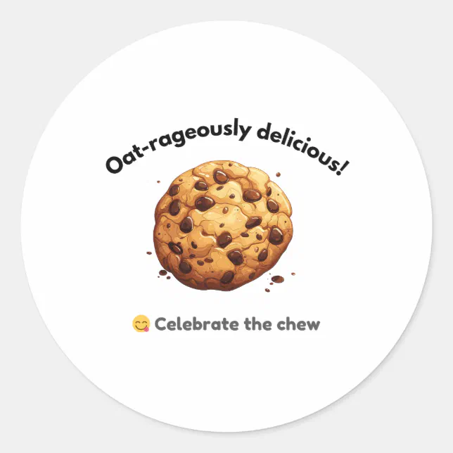 National Oatmeal Cookie Day April 30 Classic Round Sticker | Zazzle