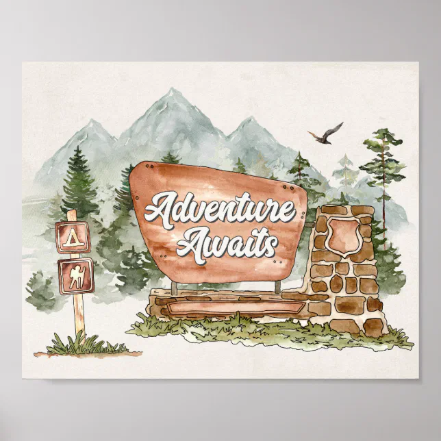 National Park Adventure Awaits sign | Zazzle