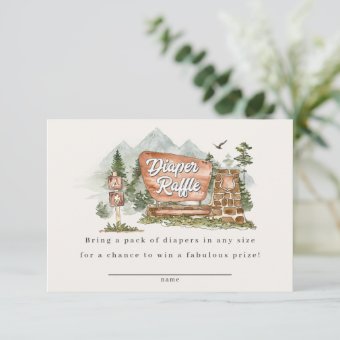 national park diaper raffle invitation insert | Zazzle
