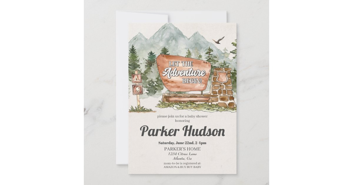 National Park Outdoor baby shower invite | Zazzle
