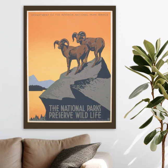 National Park - Preserve Wildlife - Vintage Poster | Zazzle