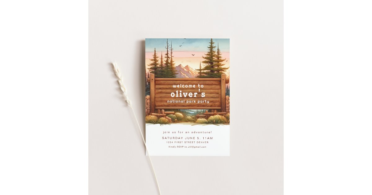 National Park Theme Party Invitation | Zazzle