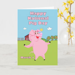 National Pig Day March 1st Card | Zazzle
