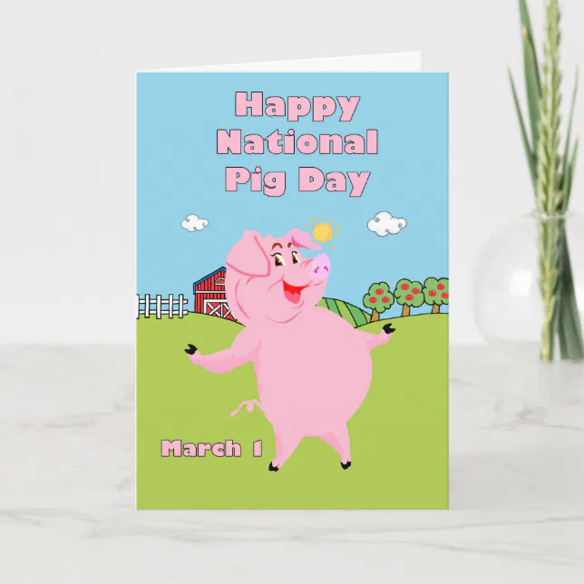 National Pig Day March 1st Card | Zazzle