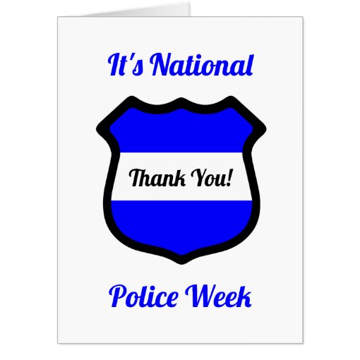 National Police Week Thank You Card | Zazzle