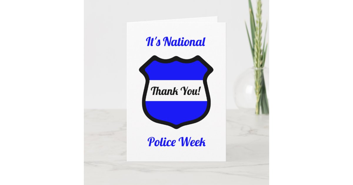 National Police Week Thank You Card | Zazzle