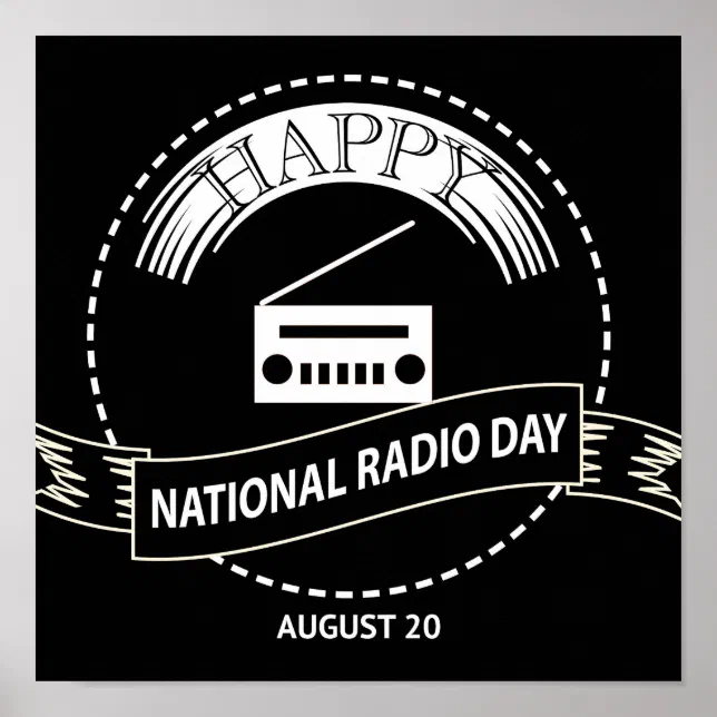 National Radio Day Sign and Badge Poster | Zazzle