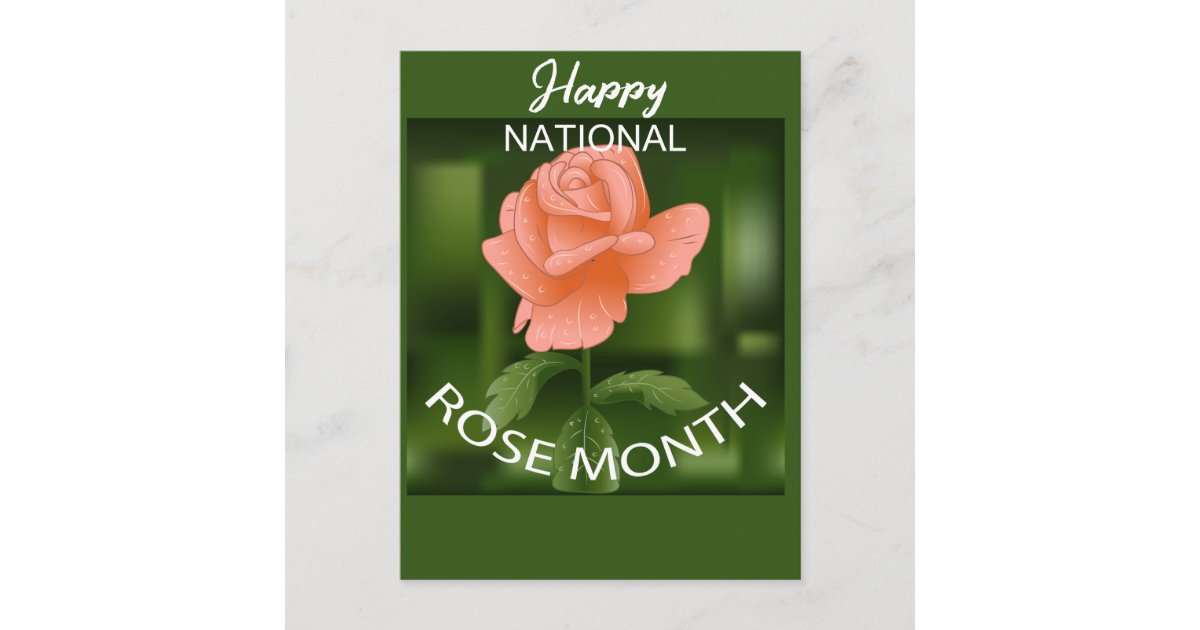 National Rose Month Postcard | Zazzle