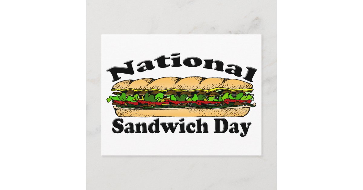 National Sandwich Day Postcard | Zazzle