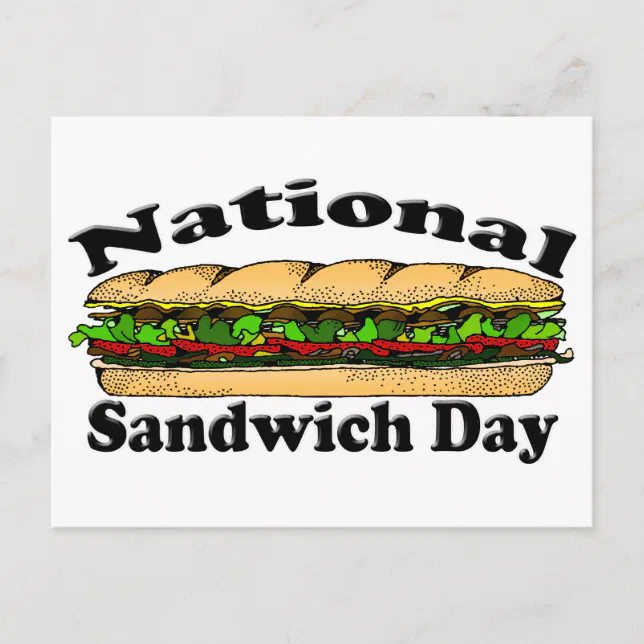 National Sandwich Day Postcard | Zazzle
