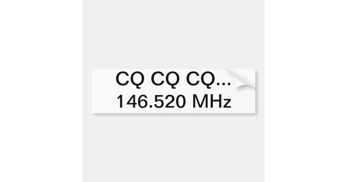 National Simplex Frequency bumper sticker | Zazzle