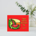 National Watermelon Day August 3 Postcard | Zazzle