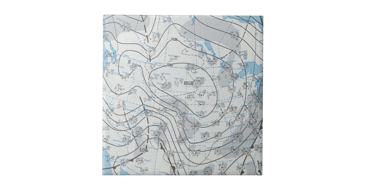 National Weather Map Ceramic Tile | Zazzle