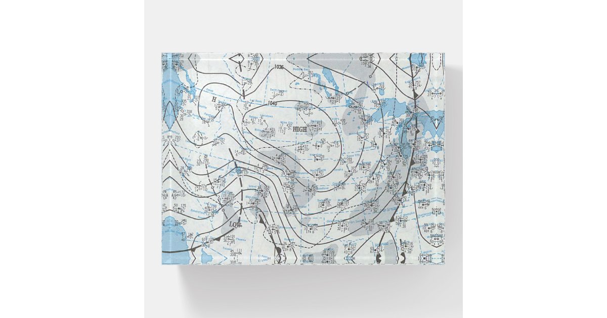 National Weather Map Paperweight | Zazzle