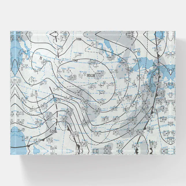 National Weather Map Paperweight | Zazzle