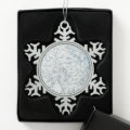 National Weather Map Snowflake Pewter Christmas Ornament | Zazzle