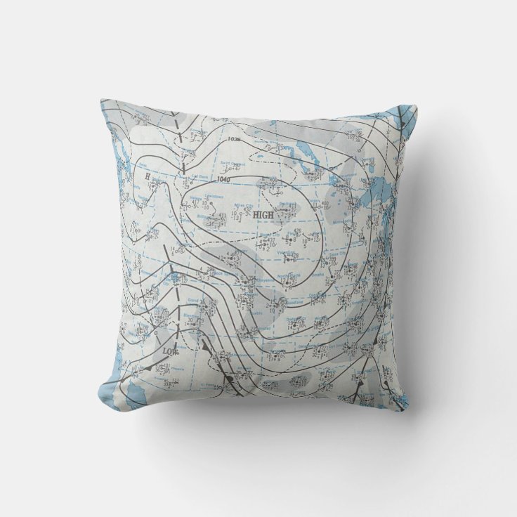National Weather Map Throw Pillow | Zazzle
