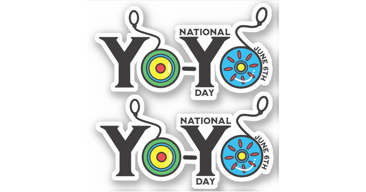 National Yo-Yo Day Sticker | Zazzle