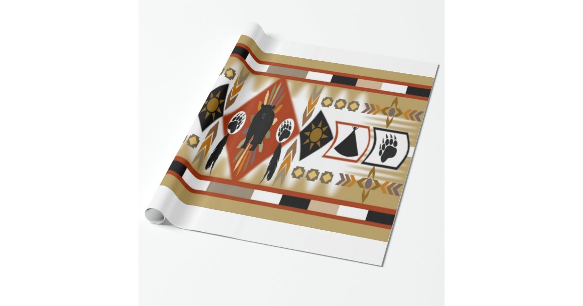 Native American Bear Clan Wrapping Paper | Zazzle