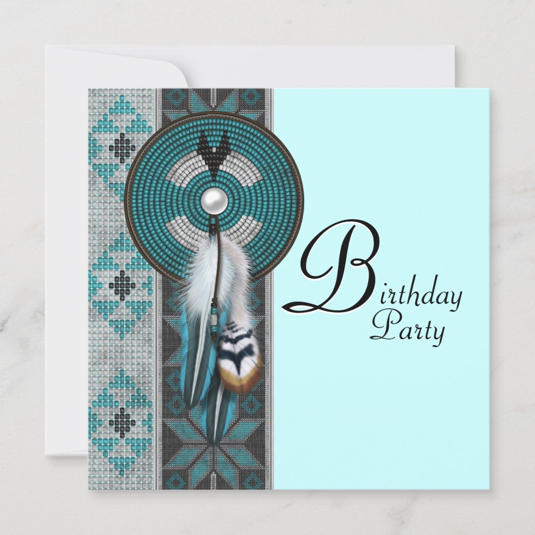 Native American Birthday Party Invitation | Zazzle