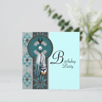 Native American Birthday Party Invitation | Zazzle