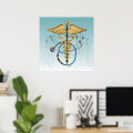 Native American Caduceus and Stethoscope Poster | Zazzle