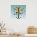 Native American Caduceus and Stethoscope Poster | Zazzle
