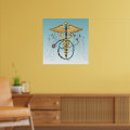 Native American Caduceus and Stethoscope Poster | Zazzle