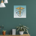 Native American Caduceus and Stethoscope Poster | Zazzle
