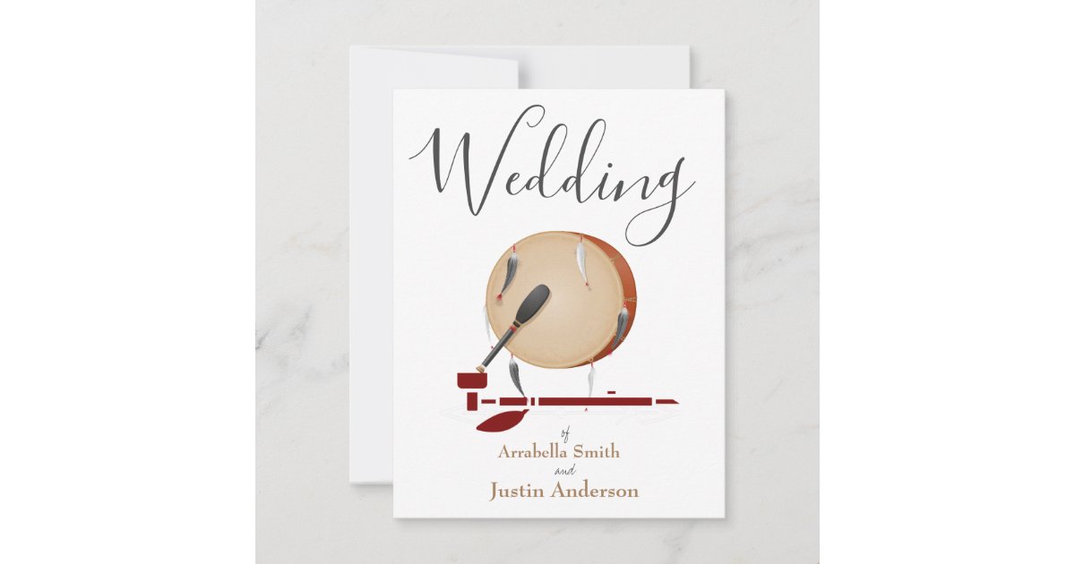 Native American Ceremonial White Wedding Invitation | Zazzle