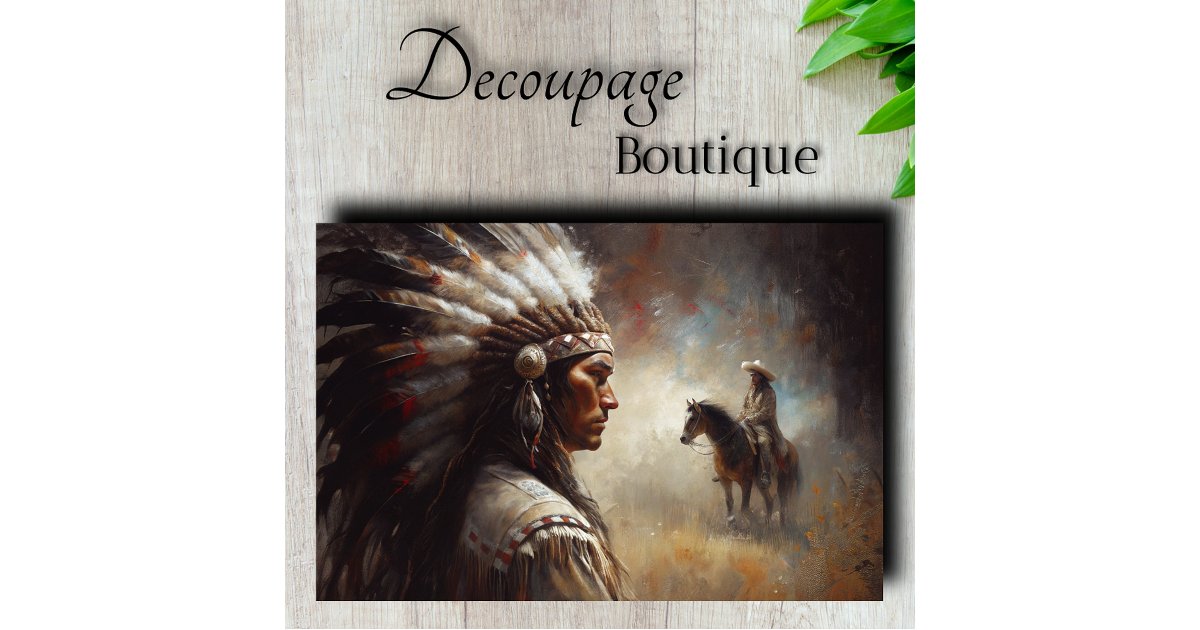 Native American Chief Decoupage Tissue Paper | Zazzle