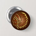 NATIVE AMERICAN CHIEF PINBACK BUTTON | Zazzle
