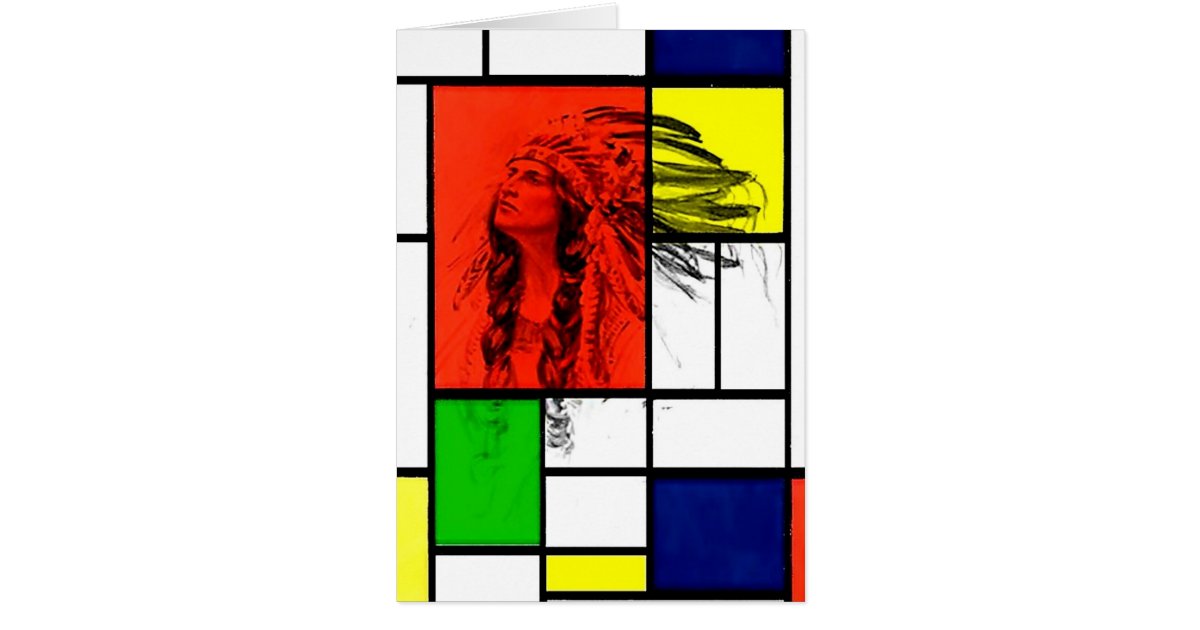 Native American Chief with Stained Glass Window | Zazzle